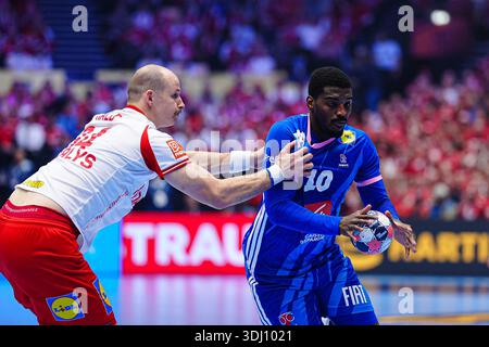 Simon Hald (Daenemark, #34), Dika Mem (Frankreich, #10) DEN, Frankreich ...