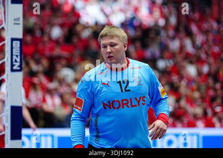 Emil Nielsen (Daenemark, #12) DEN, Deutschland vs. Daenemark, Handball ...