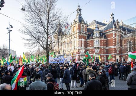 AMSTERDAM - A demonstration organized by a Kurdish and Alevite ...