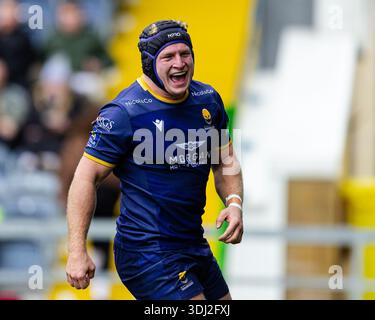 Worcester, England, 24 January 2026 Will Trewin of Worcester Warriors ...