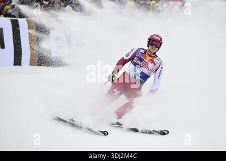 KITZBUEHEL, AUSTRIA - JANUARY 24: Stefan Babinsky of Austria during the ...