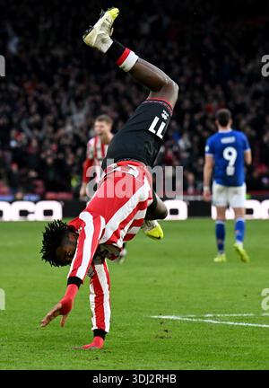 Andre Brooks of Sheffield United celebrates his goal to make it 2-0 ...