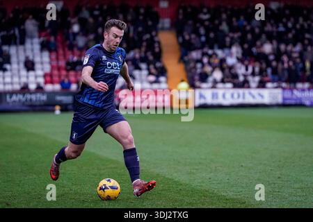 Rhys Oates of Mansfield Town makes a run with the ball during the ...