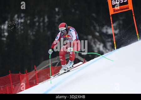 KITZBUEHEL, AUSTRIA - JANUARY 24: Vincent Kriechmayr of Austria during ...