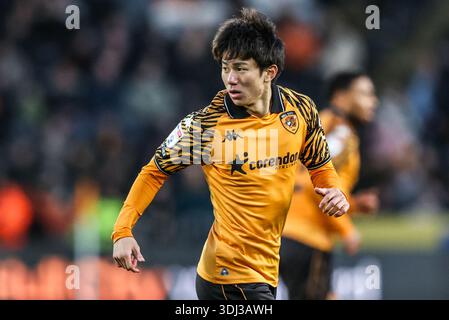 Yu Hirakawa of Hull City during the Sky Bet Championship match Hull ...