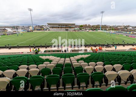 View from the new stand at Dexcom Stadium prior the United Rugby ...