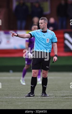 TAMWORTH, UK. 24TH JANUARY 2026. Tom Tonks of Tamworth reacts during ...