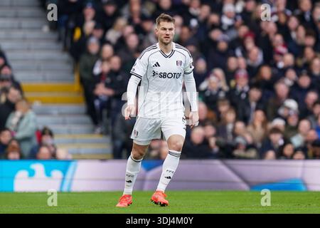 Joachim Andersen of Fulham during the Fulham v Brighton & Hove Albion ...