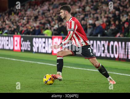Thomas Cannon of Sheffield United in action during the Sky Bet ...