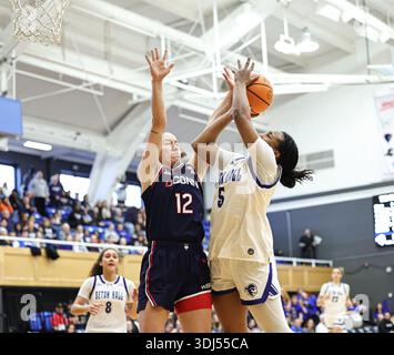 January 24, 2026; South Orange, New Jersey, USA; UConn Huskies guard ...