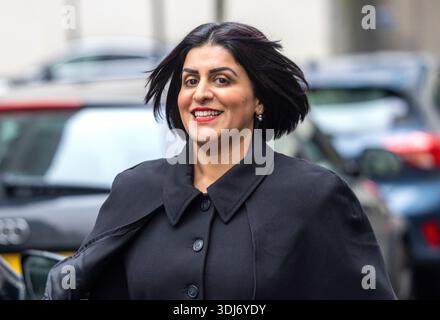 Britain's Home Secretary Shabana Mahmood, left, with France's Interior ...