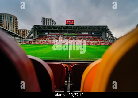 A general view of ahead of the pitch during the Premier League match ...