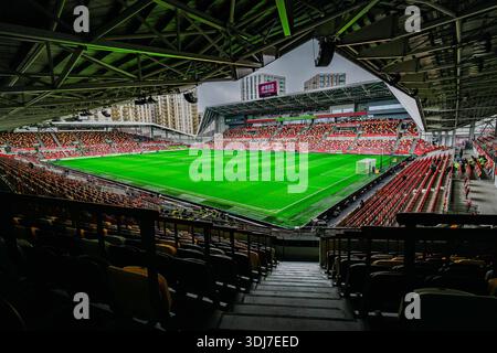 A general view of ahead of the pitch during the Premier League match ...