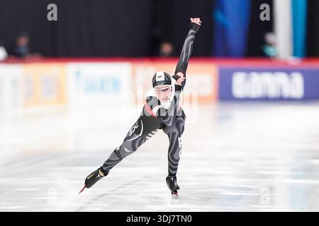 INZELL, GERMANY - JANUARY 25: Kaja Ziomek-Nogal of Poland during the ...