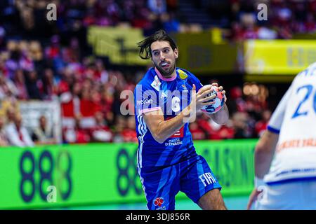 Julien Bos (Frankreich, #06) DEN, Spanien vs. Frankreich, Handball, EHF ...