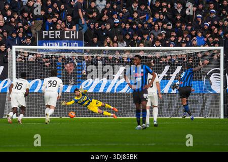 Gianluca Scamacca score penalty during the Italian championship Serie B ...
