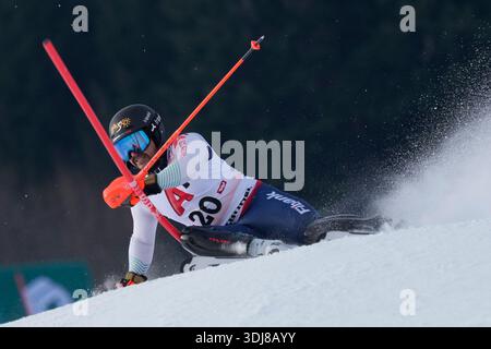 KITZBUEHEL, AUSTRIA - JANUARY 25: Albert Popov of Bulgaria during the ...