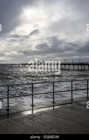 Teignmouth, UK. 25 Jan 2026. Storm Ingrid continues to batter the ...