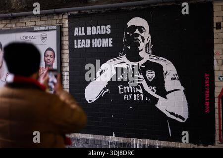 London, England, 25th January 2026. Gabriel of Arsenal during the pre ...