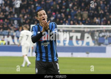 Giacomo raspadori of Atalanta BC. claps the hand during Atalanta BC vs ...