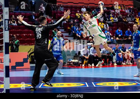 Malmo, Sweden. 25th of January, 2026. Bence Imre (91) of Hungary seen ...