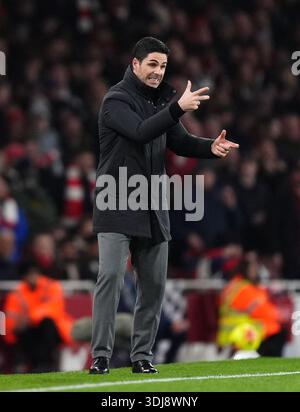 Mikel Arteta (Arsenal manager) at the Arsenal v Manchester United EPL ...