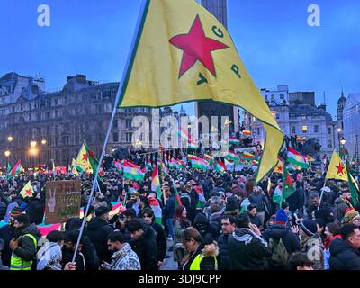 London, UK. 25th January 2026. Stand with Rojava Kurdistan ...