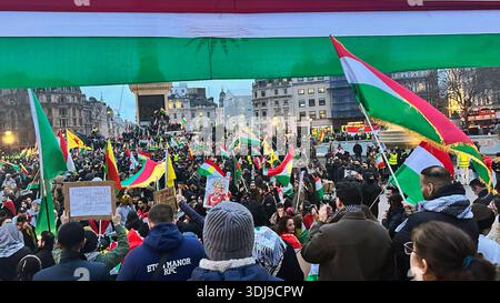 London, UK. 25th January 2026. Stand with Rojava Kurdistan ...