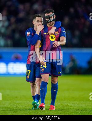Marc Casado and Eric Garcia of FC Barcelona during the La Liga EA ...