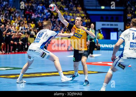 Malmo, Sweden. 25th of January, 2026. Odinn Rikhardsson (2) of Iceland ...