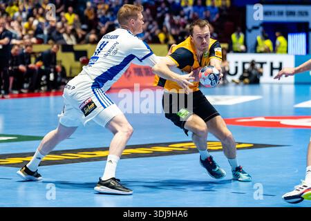 Malmo, Sweden. 25th of January, 2026. Odinn Rikhardsson (2) of Iceland ...