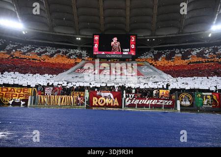 Rome, Italy, 25 January, 2026. AC Milan fans wait for the start of the ...