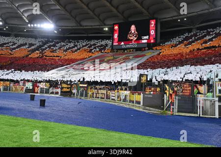 Rome, Italy, 25 January, 2026. AC Milan fans wait for the start of the ...