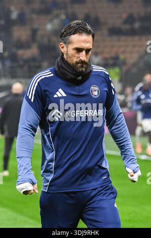 Milan, Italy, 23rd January 2026. Henrik Meister of Pisa SC receives ...