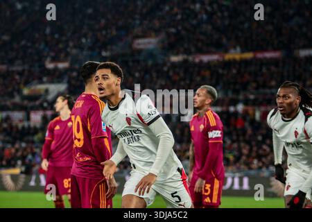 Koni De Winter of AC Milan goal celebrations during AS Roma vs AC Milan ...