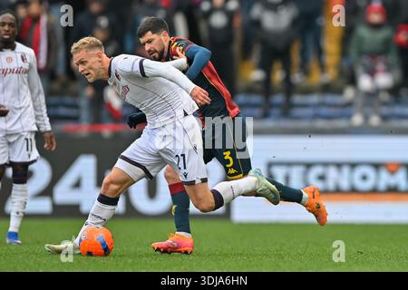 Aaron Martin (Genoa CFC) - Jens Odgaard (Bologna FC 1909) during Genoa ...