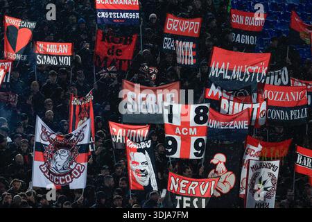 Rome, Italy, 25 January, 2026. Roma fans wait for the start of the ...