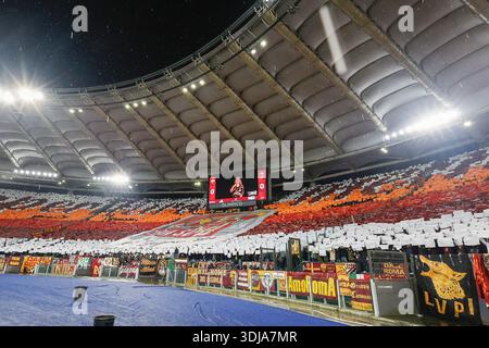 Rome, Italy, 25 January, 2026. Zeki Celik, of Roma, in action during ...