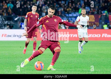 Rome, Italy, 25 January, 2026. Wesley Franca, of Roma, in action during ...