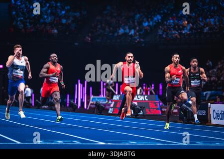 Ali Al Balushi (OMA), Reynier Mena (CUB), Ferdinand Omanyala (KEN) 60m ...