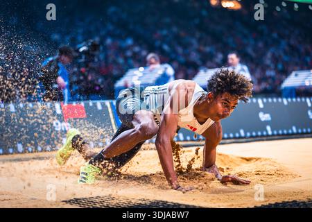 Mattia Furlani (ITA) Long Jump Men during the Meeting de Paris Indoor ...