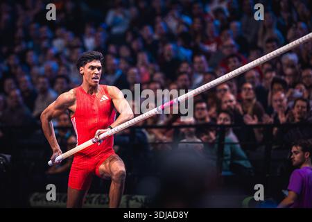 Baptiste Thiery (FRA) Pole Vault Men during the Meeting de Paris Indoor ...