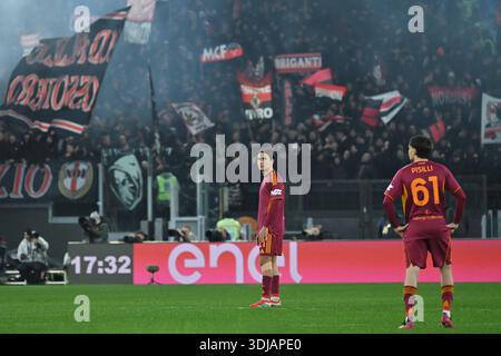 Paulo Dybala of AS Roma,Niccolo Pisilli of AS Roma during the serie A ...