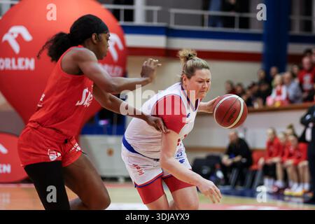 Martyna Stasiuk of Wisla Krakow K seen in action during the Orlen ...
