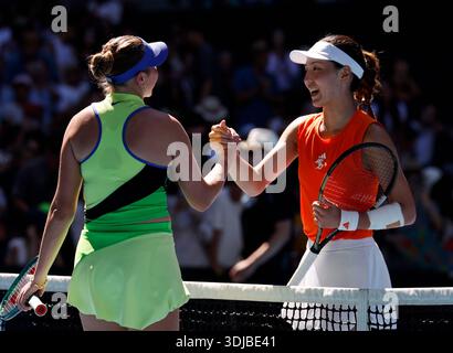 Melbourne, Australia. 26th Jan, 2026. USA's Amanda Anisimova during a ...