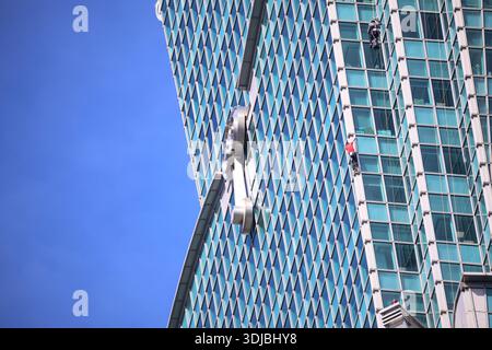 TAIPEI, CHINA - JANUARY 25, 2026 - American climber Alex Honnold climbs ...