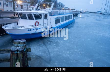 Stralsund, Germany. 26th Jan, 2026. A street in the old town has become ...