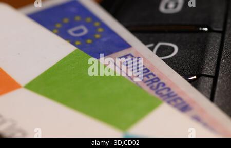 ILLUSTRATION - 26 January 2026, Saxony, Dresden: A driver's license ...
