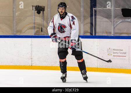 Warsaw, Poland, 25th Jan 2026. Warsaw Capitals hockey goalkeeperg ...