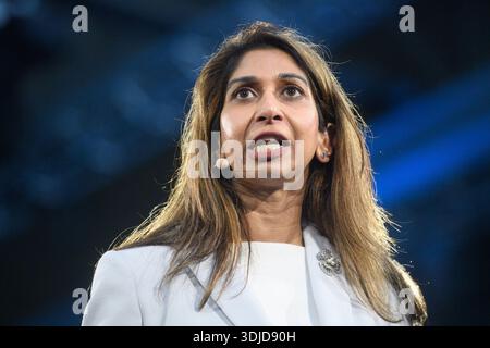 London, UK. 26 Jan 2026. Suella Braverman at a Reform UK Press ...